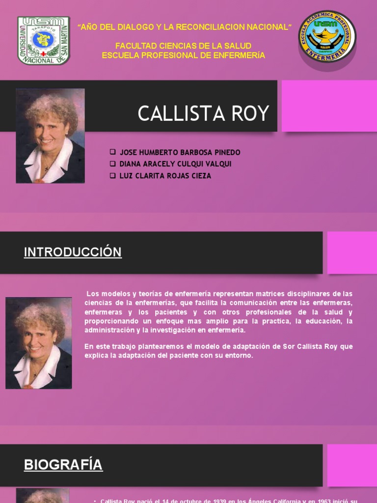 Callista Roy... '' | PDF | Enfermería | Adaptación