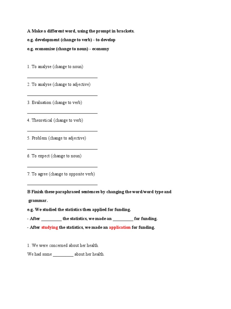 Paraphrasing Exercise | PDF
