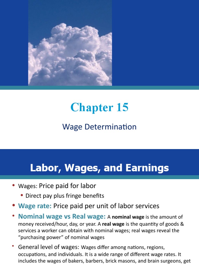 Wage Determination in Labor Markets | PDF | Labour Economics | Wage