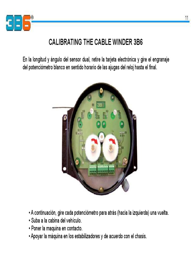 Calibración Cable Winder 3B6 | PDF
