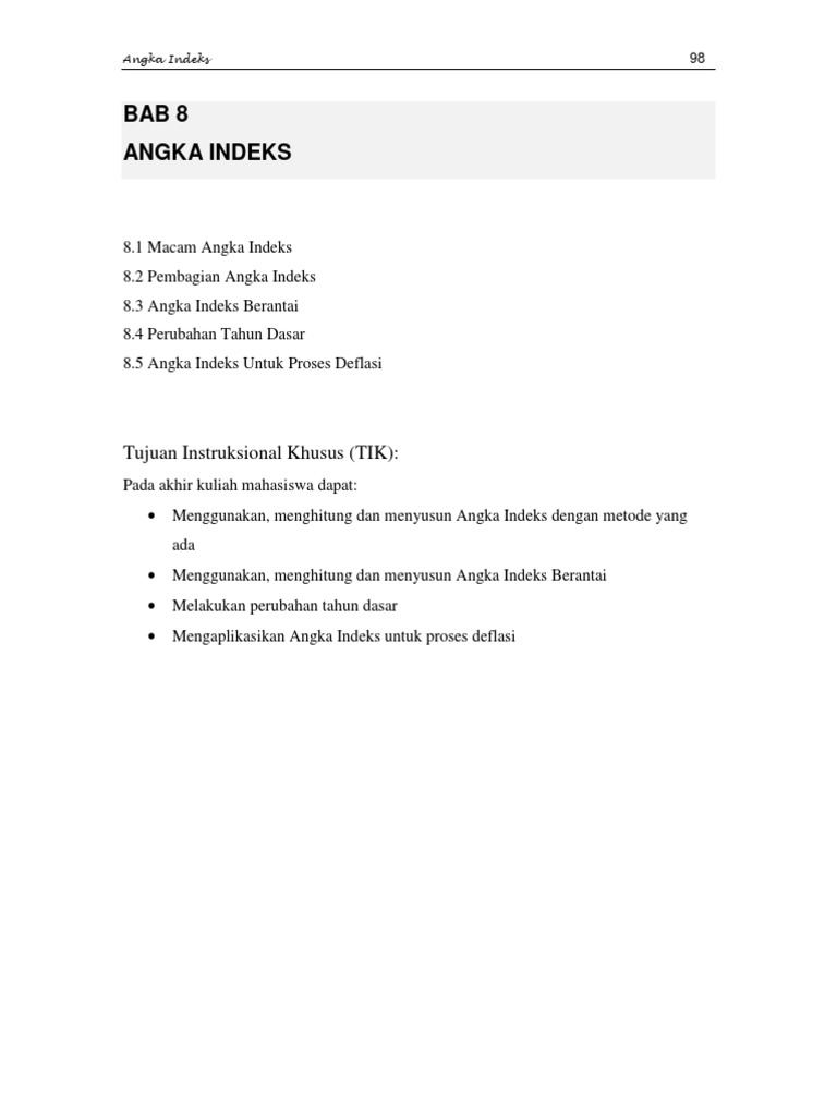 Bab 8 Indeks | PDF