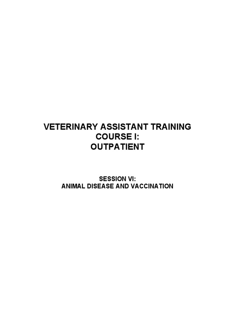 Preparing Veterinary Assistants to Protect Animal and Public Health: A ...
