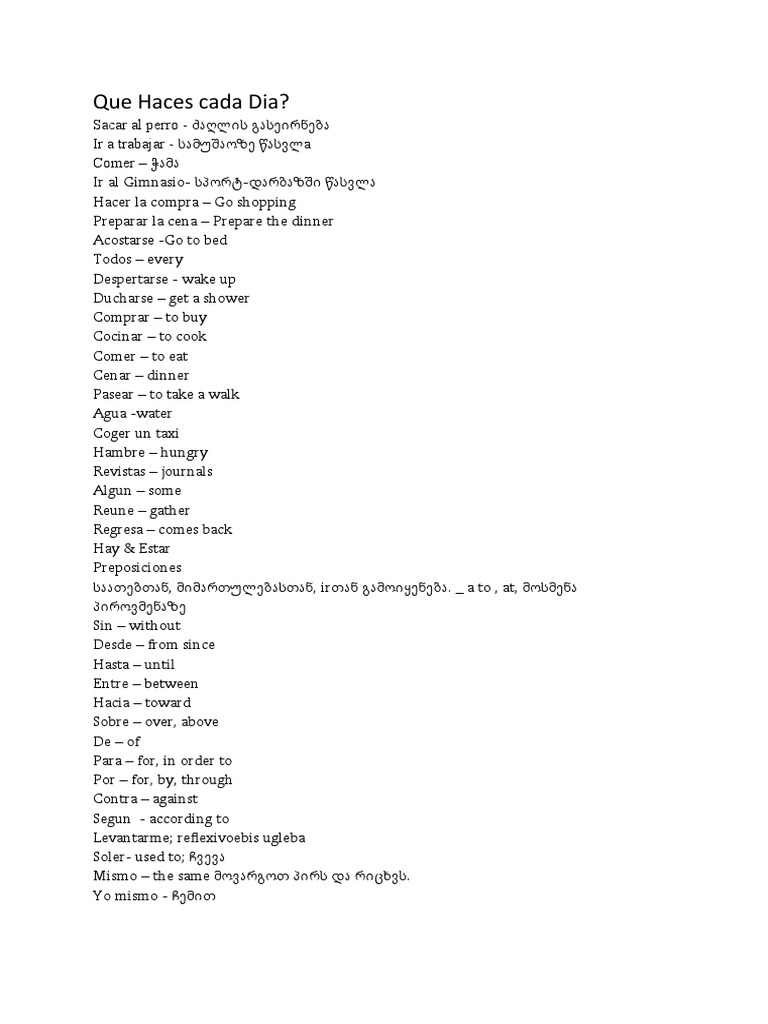 Que Haces Cada Dia | PDF