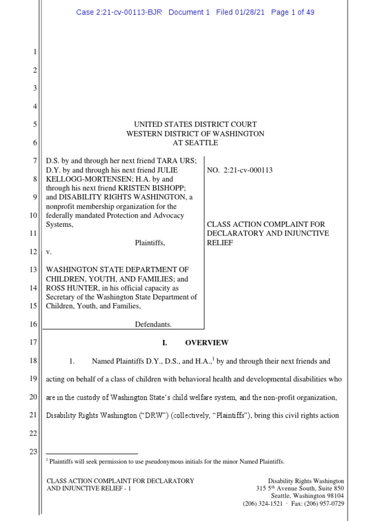 Class Action Complaint For Declaratory and Injunctive Relief | PDF ...