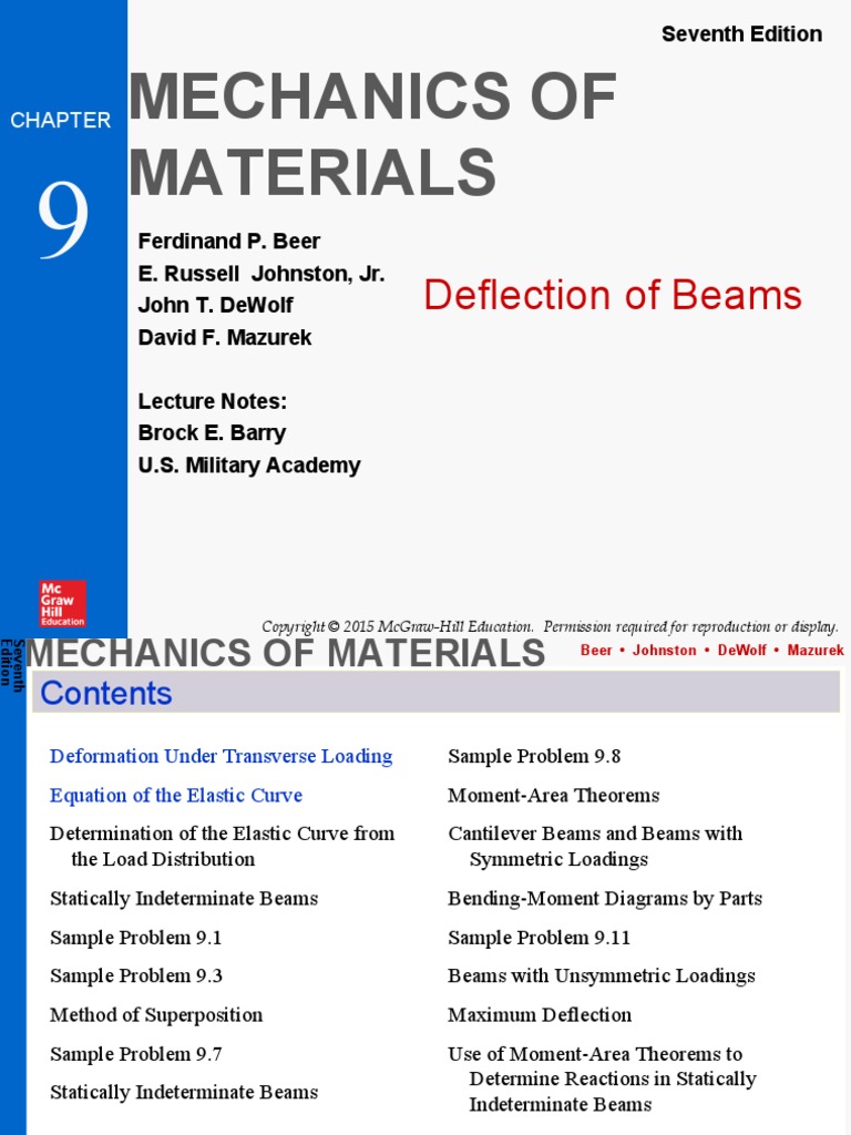 9 Beam Deflection | PDF | Bending | Beam (Structure)