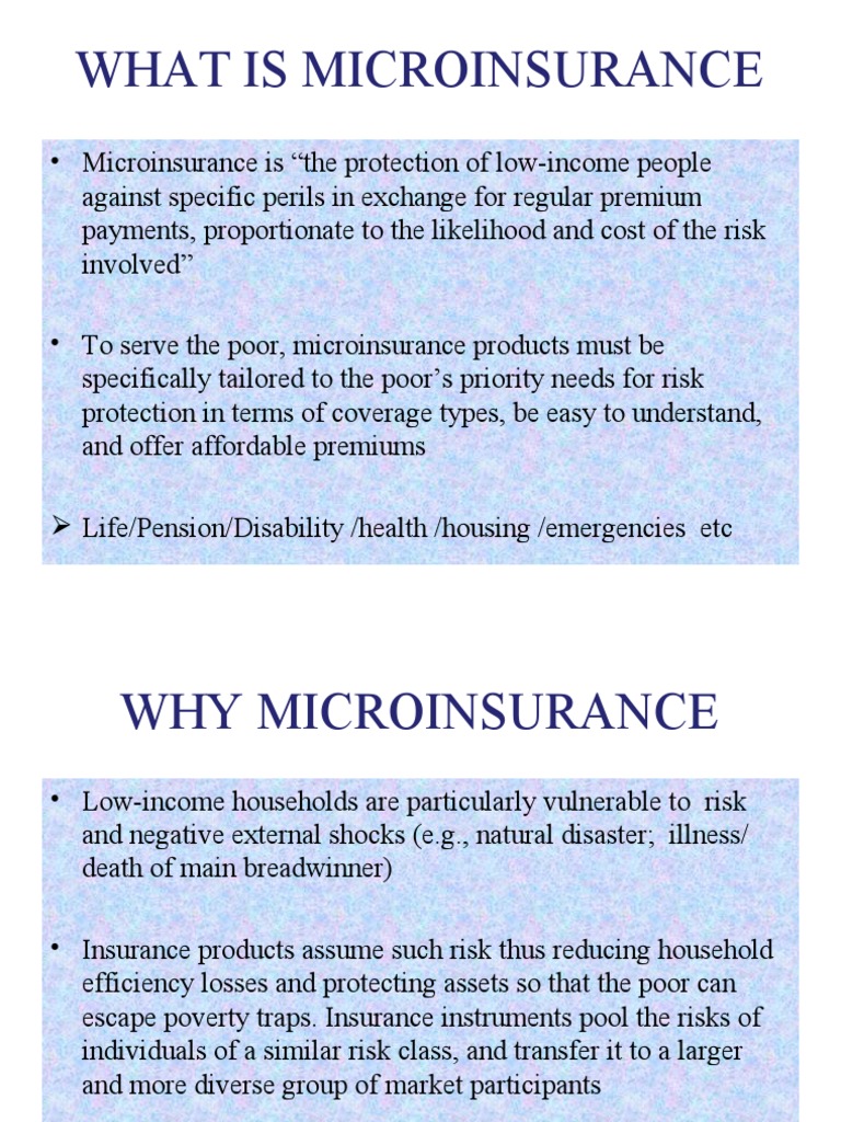 Micro Insurance | Download Free PDF | Insurance | Microfinance