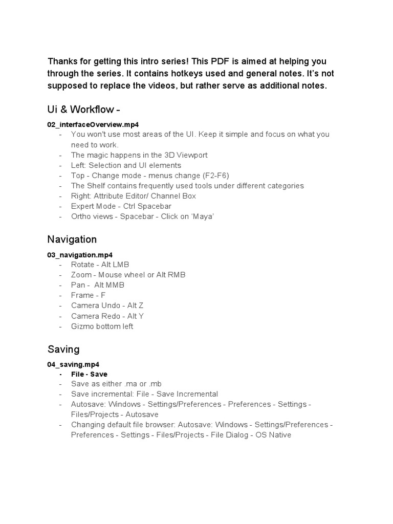 Maya 2020 Notes | PDF | Rendering (Computer Graphics) | Shader