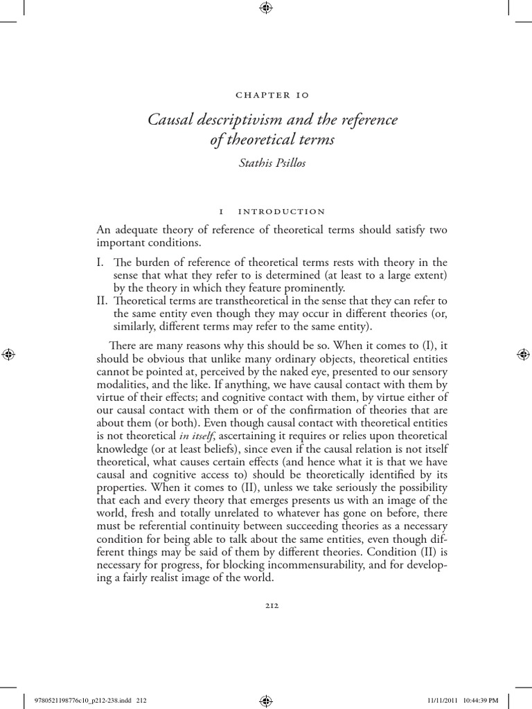 Causal Descriptivism and the Reference of Theoretical Terms: Addressing ...