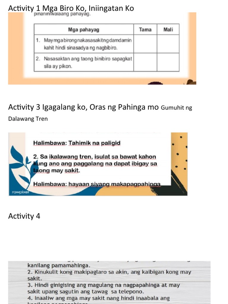 Amara ESP Activities | PDF