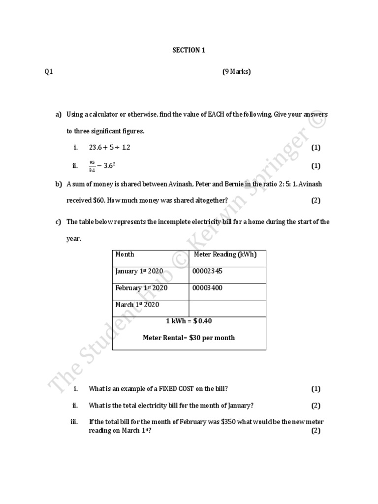 CSEC MATHS - Mock Exam 2020 2 NEW SYLLABUS | PDF | Triangle | Angle