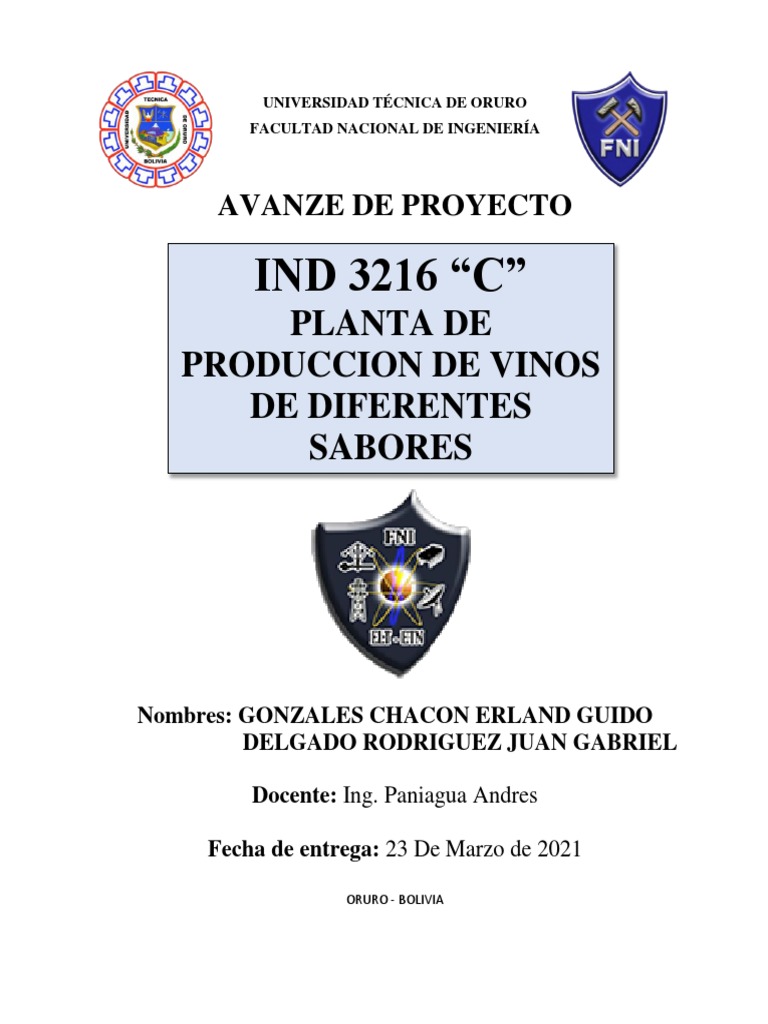 Avanze Proyecto Ind 3216 C | PDF | Vino | Naranja)