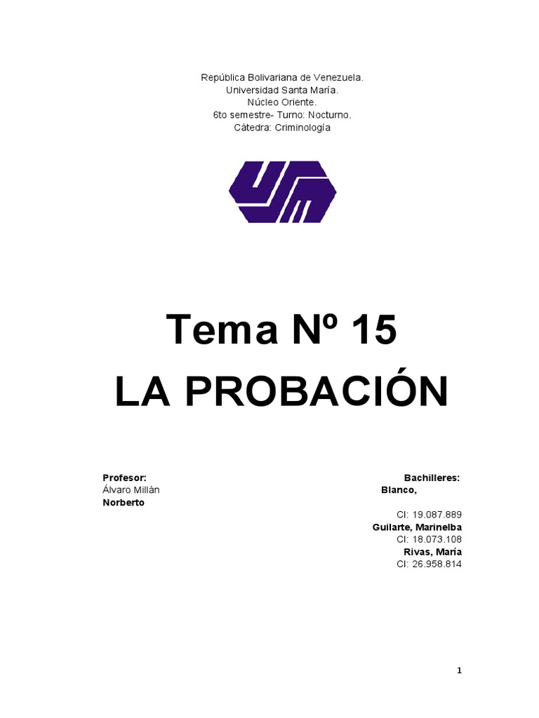 Conceptos y Funciones de la Probación | PDF | Derecho penal | Castigos