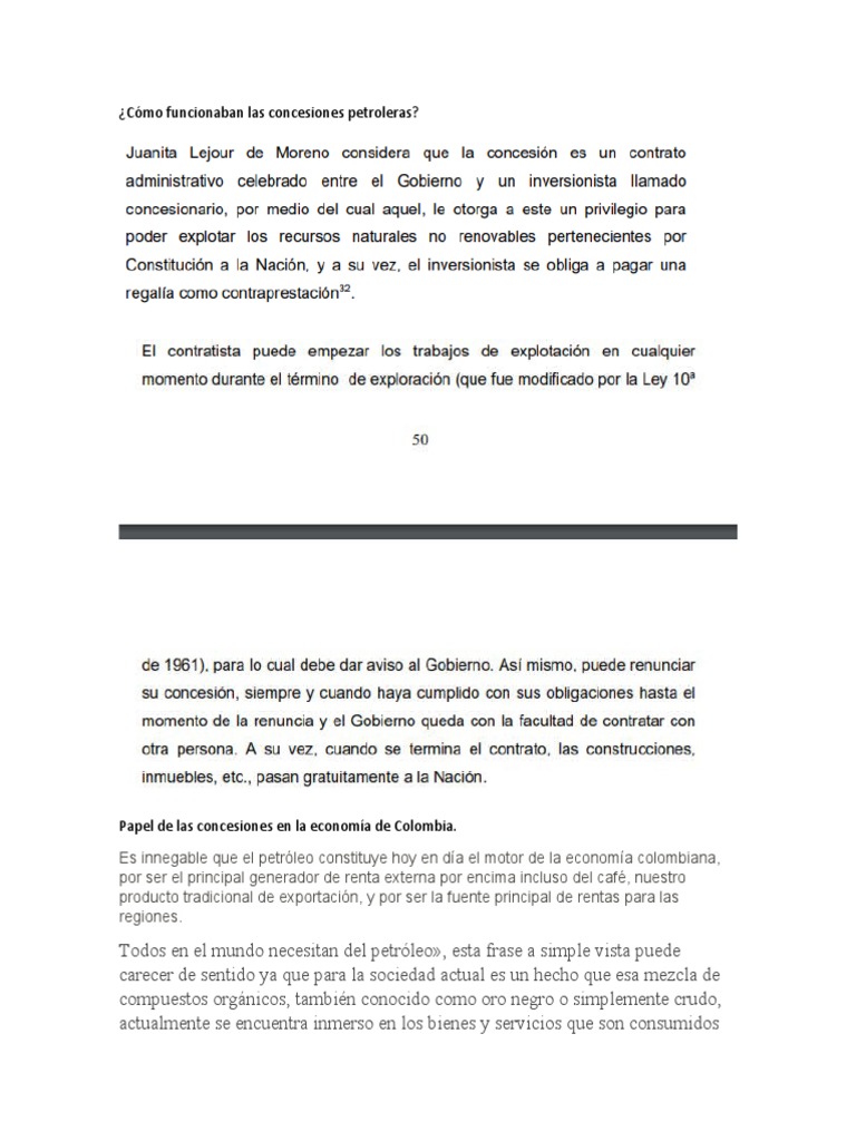 Cómo Funcionaban Las Concesiones Petroleras | PDF | Petróleo | Energía ...