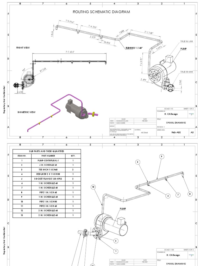 Routing Schematic Diagram: TRUE R5.500 | PDF | Pipe (Fluid Conveyance ...