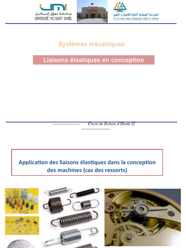 Cours Ressorts | PDF | Élasticité (Physique) | Résistance des matériaux