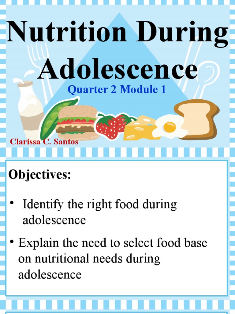 Nutrition During Adolescence | PDF | Nutrients | Dietary Fiber