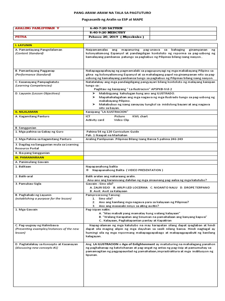 Sample Lesson Plan | PDF