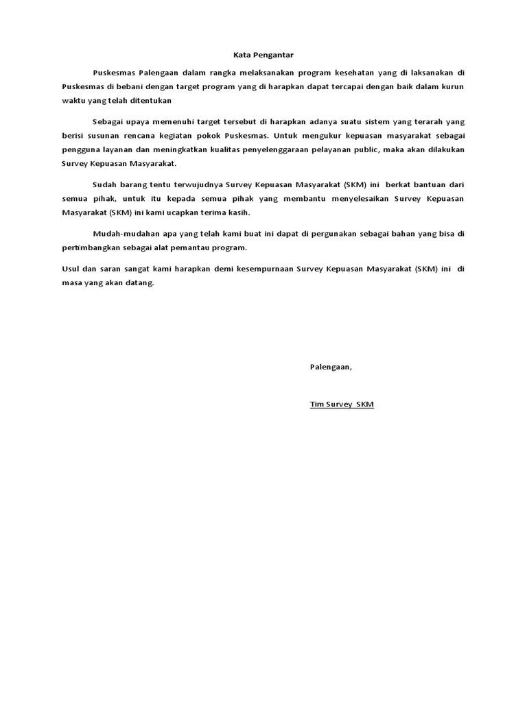 Laporan Hasil SKM 2018 | PDF