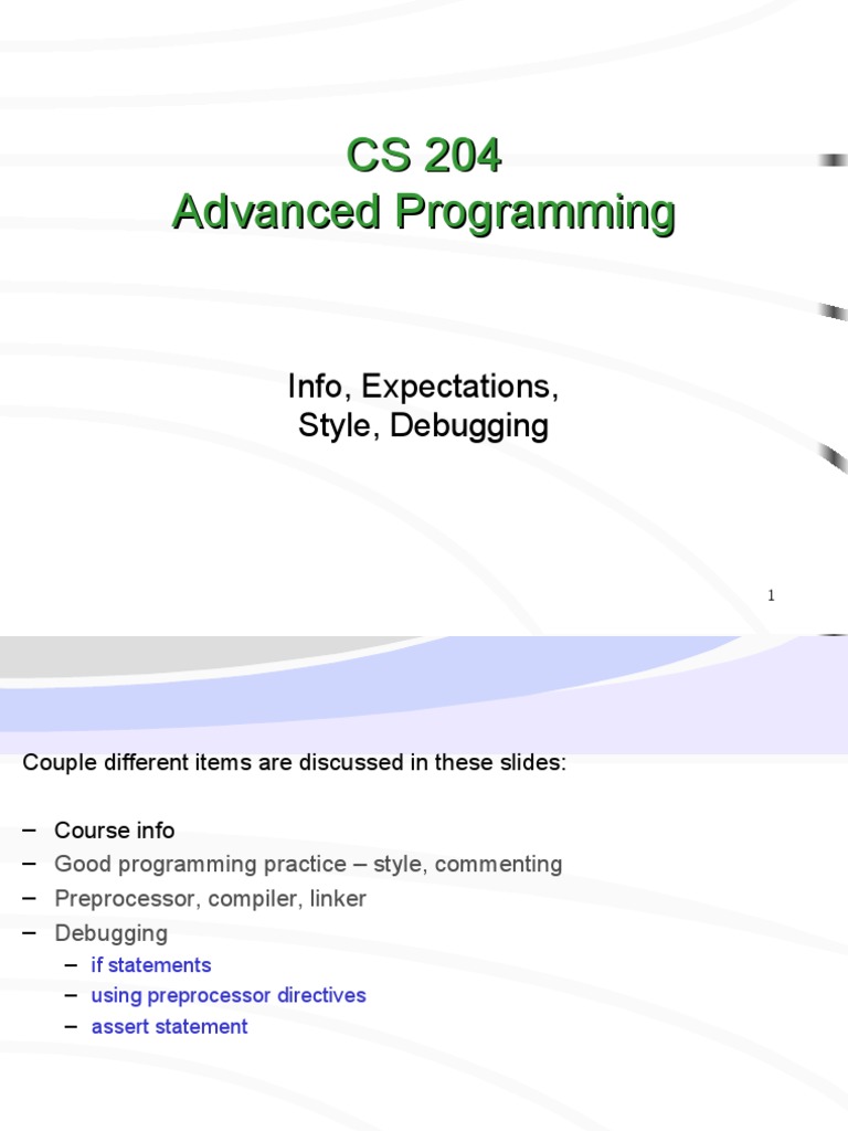 Lect1a Intro Style Debugging | PDF | Software Engineering | Library ...