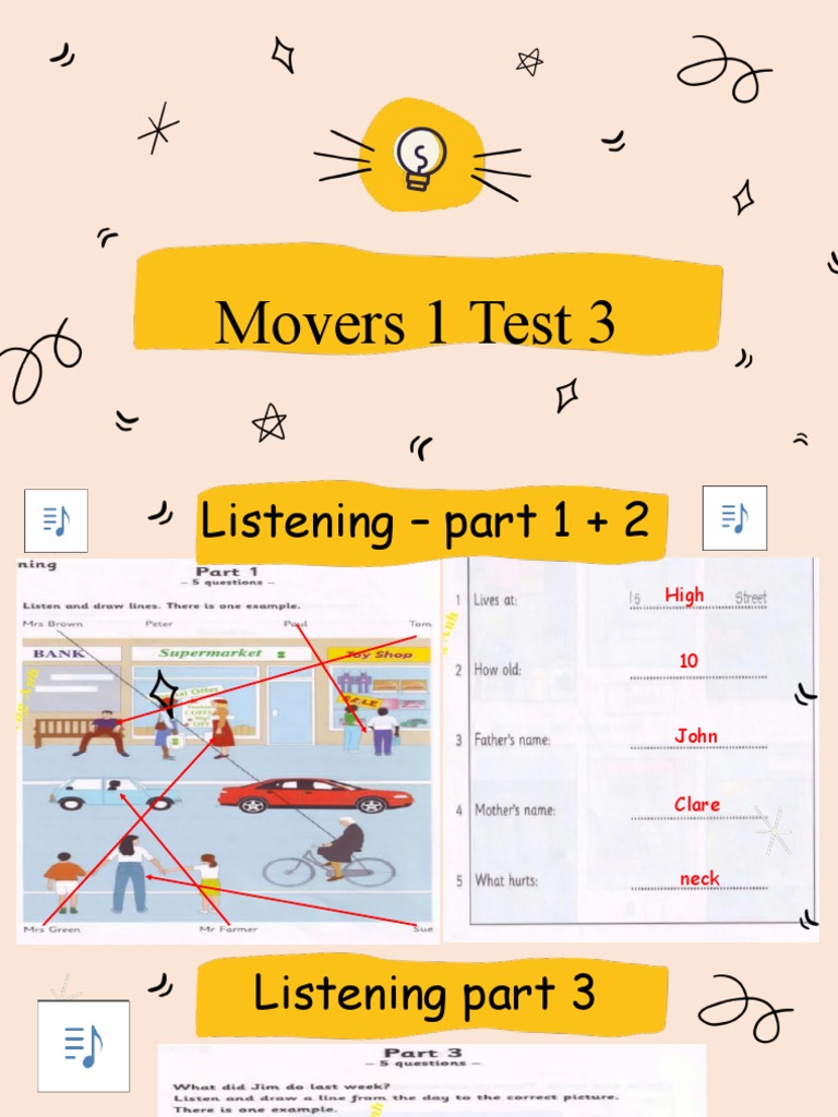 Movers 2 Test 1 | PDF