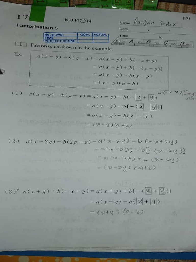 Combine Kumon I 71A-80B | PDF