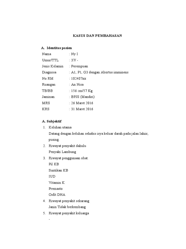 Beberapa Kasus Obsgyn | PDF | Pengembangan Diri