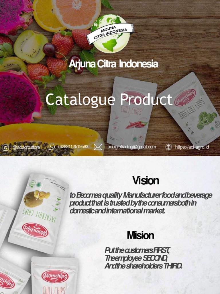 ACI Agro Indonesia Product Catalogue | PDF | Potato Chip | Fat