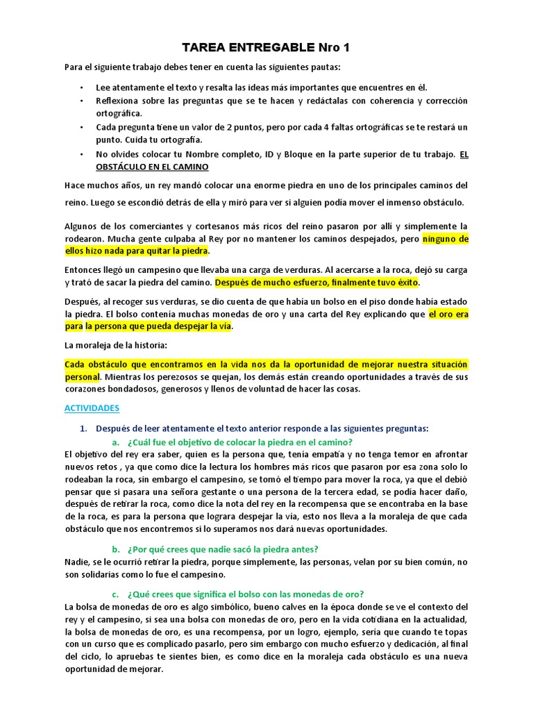 Tarea Entregable 1 | PDF | Idiomas