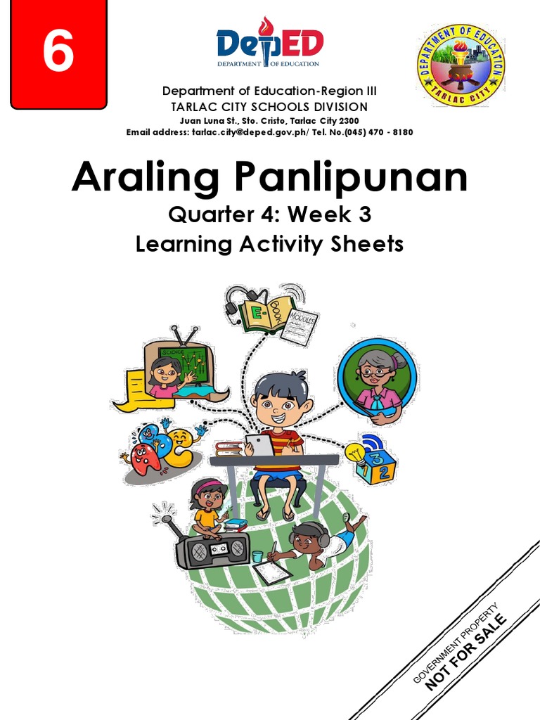 Araling Panlipunan: Quarter 4: Week 3 Learning Activity Sheets | PDF