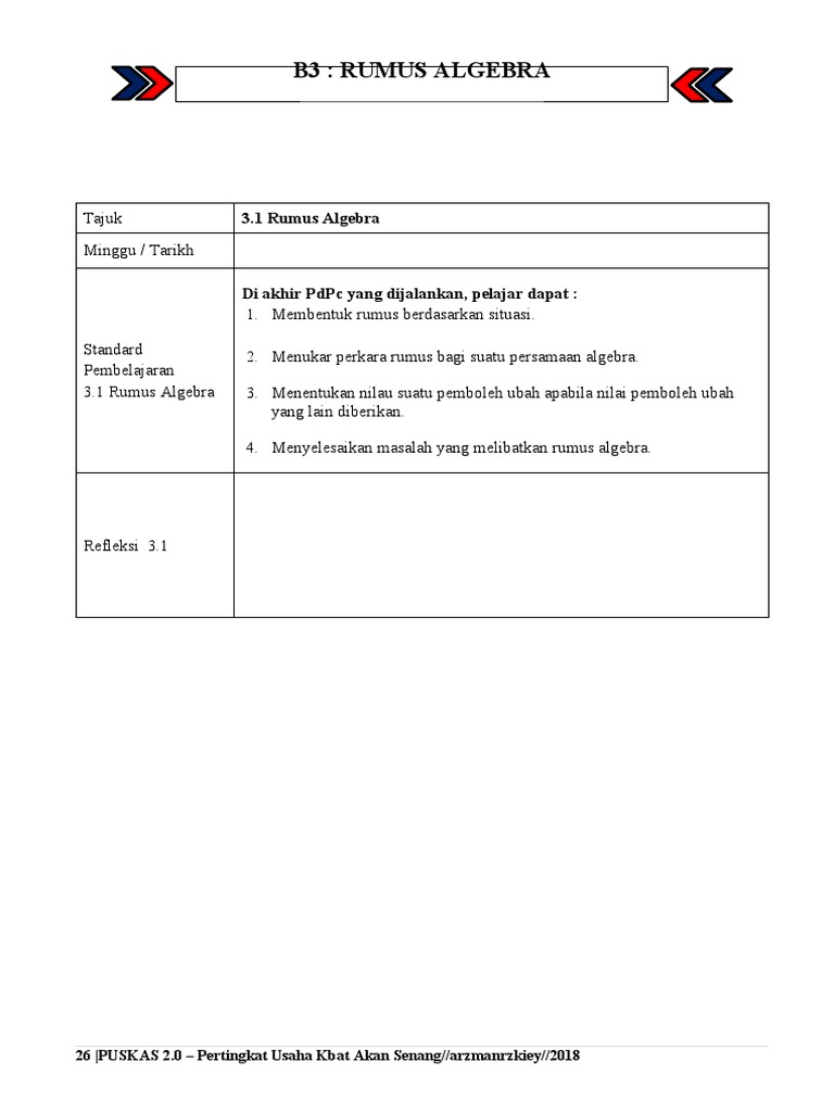 B3 Rumus Algebra | PDF