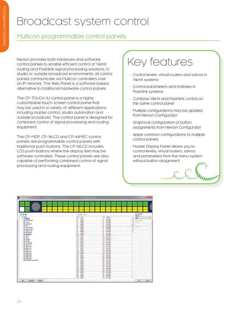 Broadcast System Control: Multicon Programmable Control Panels | PDF ...