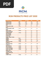 RCM Products Price List | PDF