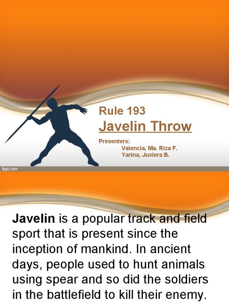 Rule 193 Javelin Throw | PDF | Sports | Athletics