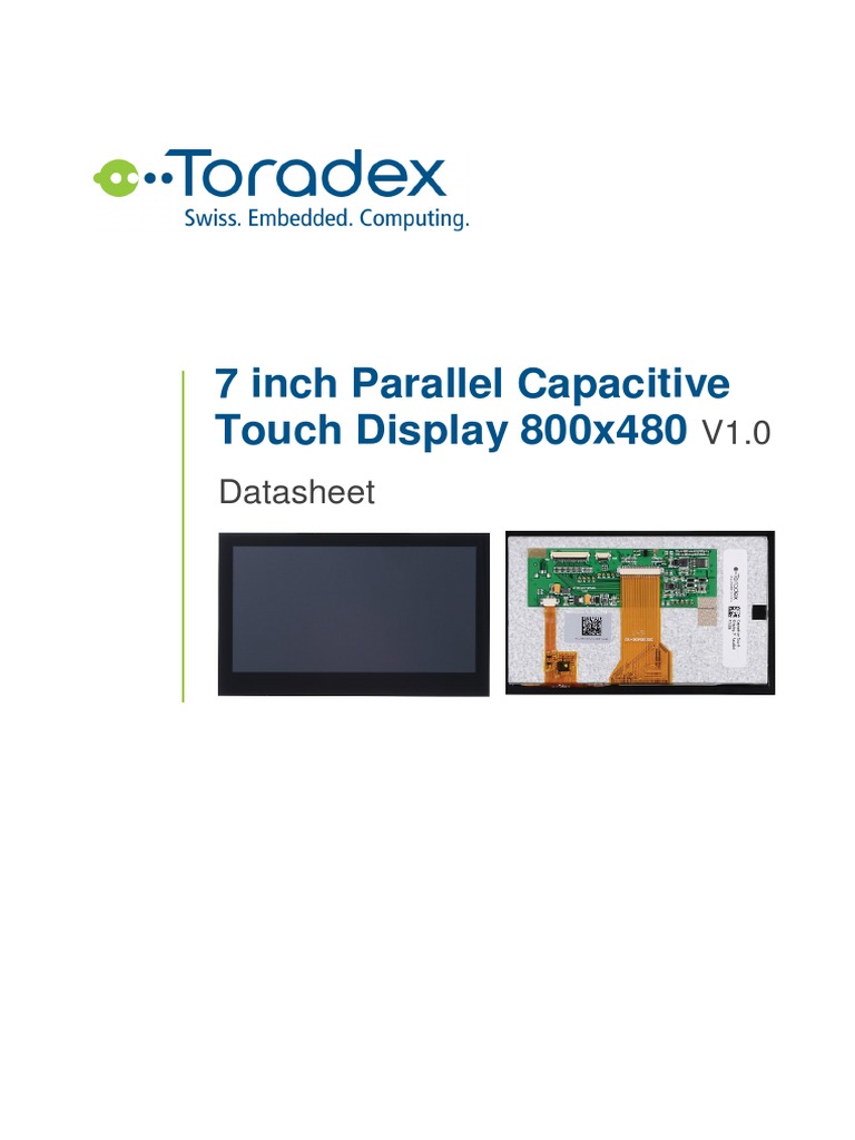 7 Inch Parallel Capacitive Touch Display 800x480 v1.0 Datasheet | PDF ...