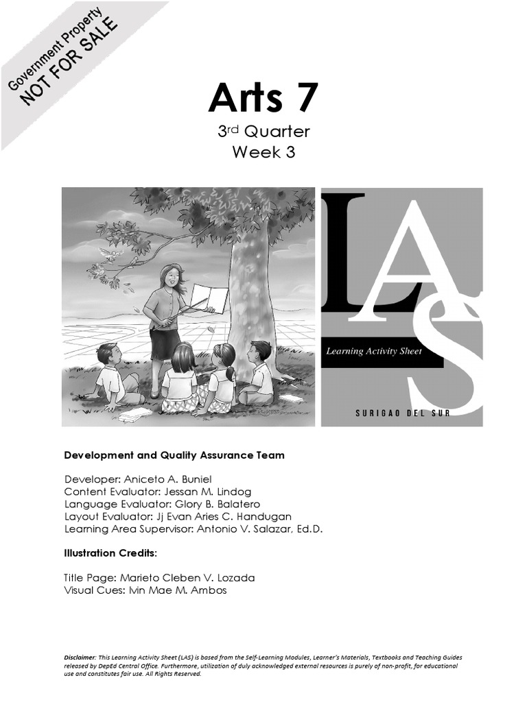 Arts7 q3 Week3 | PDF | Mindanao | Clothing