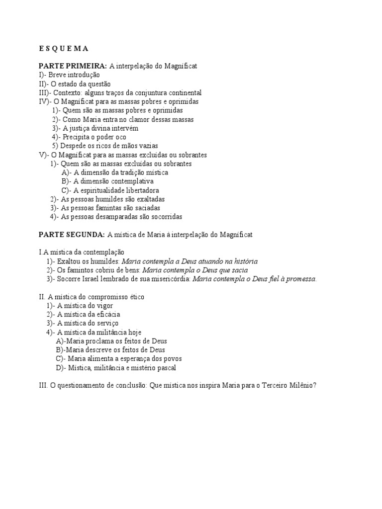 Interpela Do Magnificat | PDF | Fé | Igreja católica