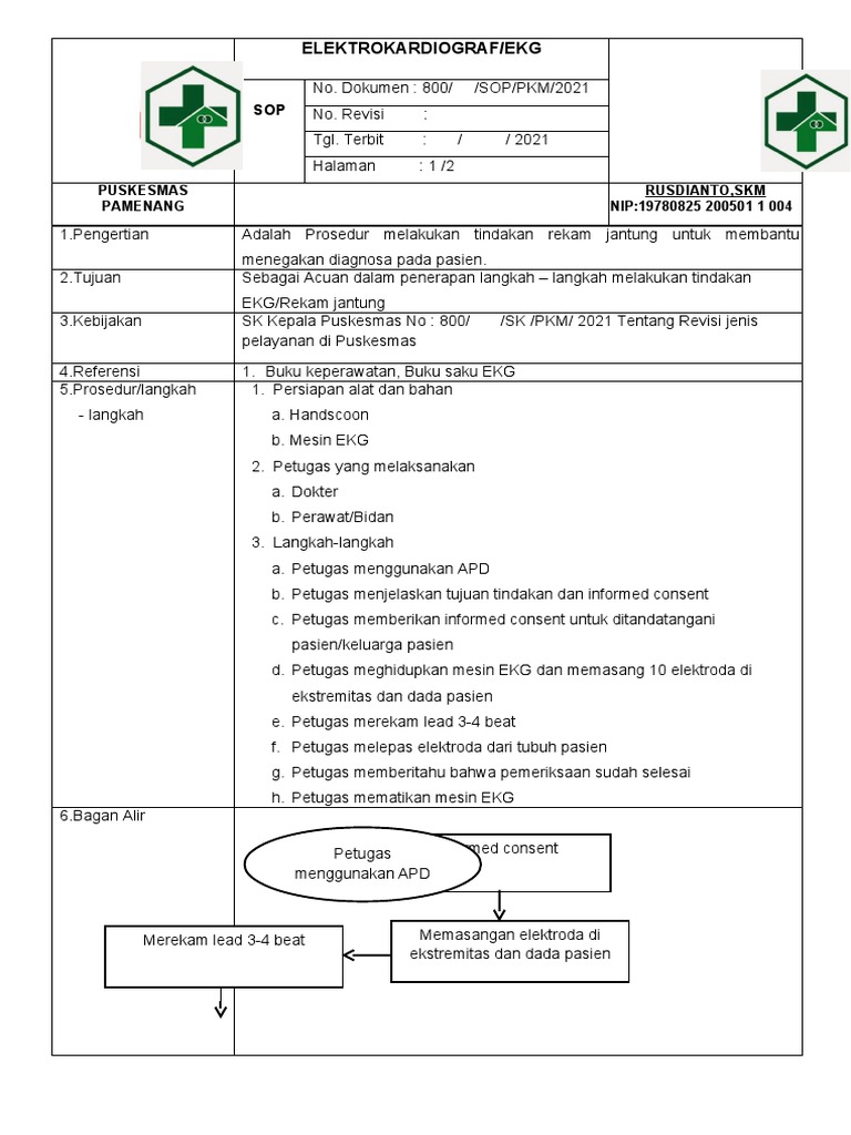 Sop Ekg | PDF
