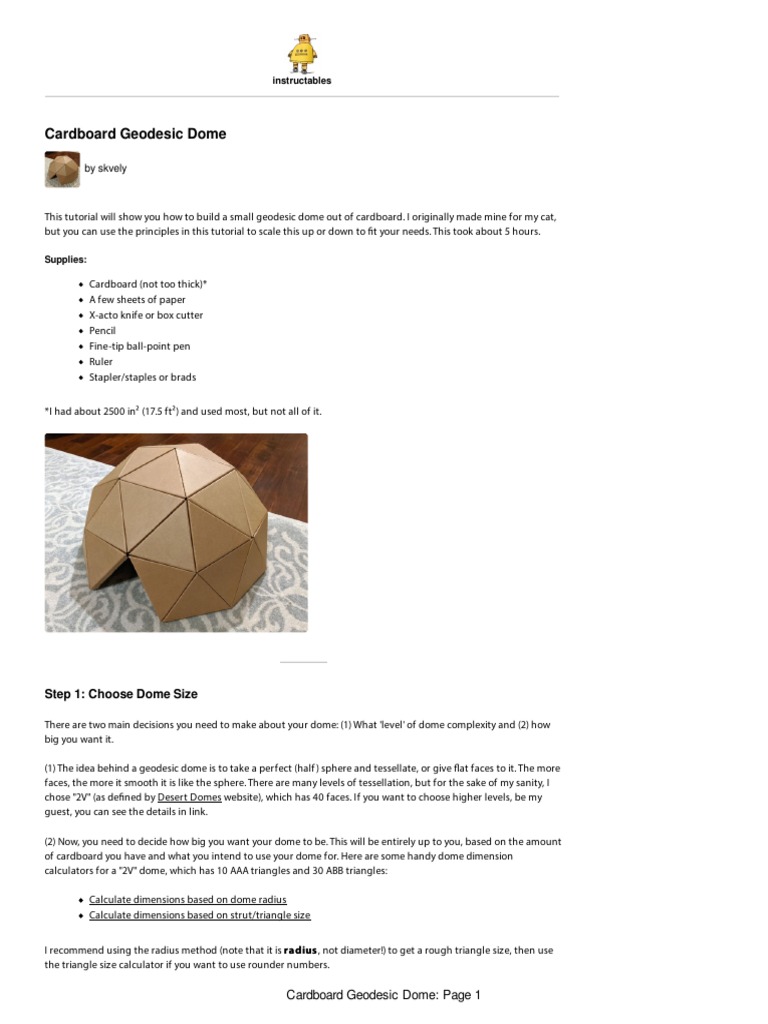 Paper Dome Pattern