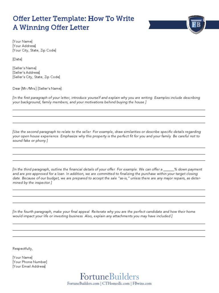 Offer Letter Template How To Write A Offer Letter | PDF