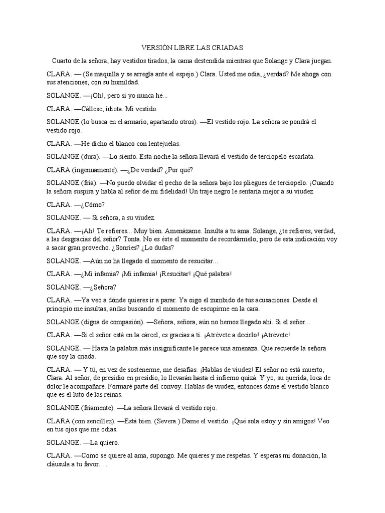 Las CRiadas Versión | PDF