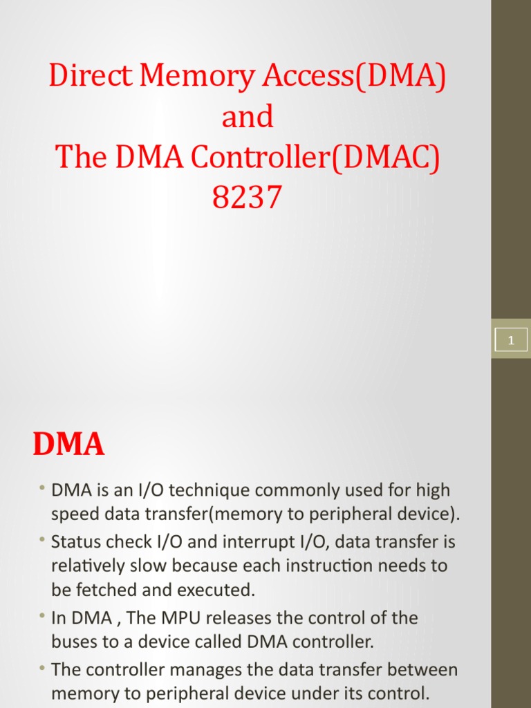 Dma (8237) | PDF | Computer Memory | Central Processing Unit