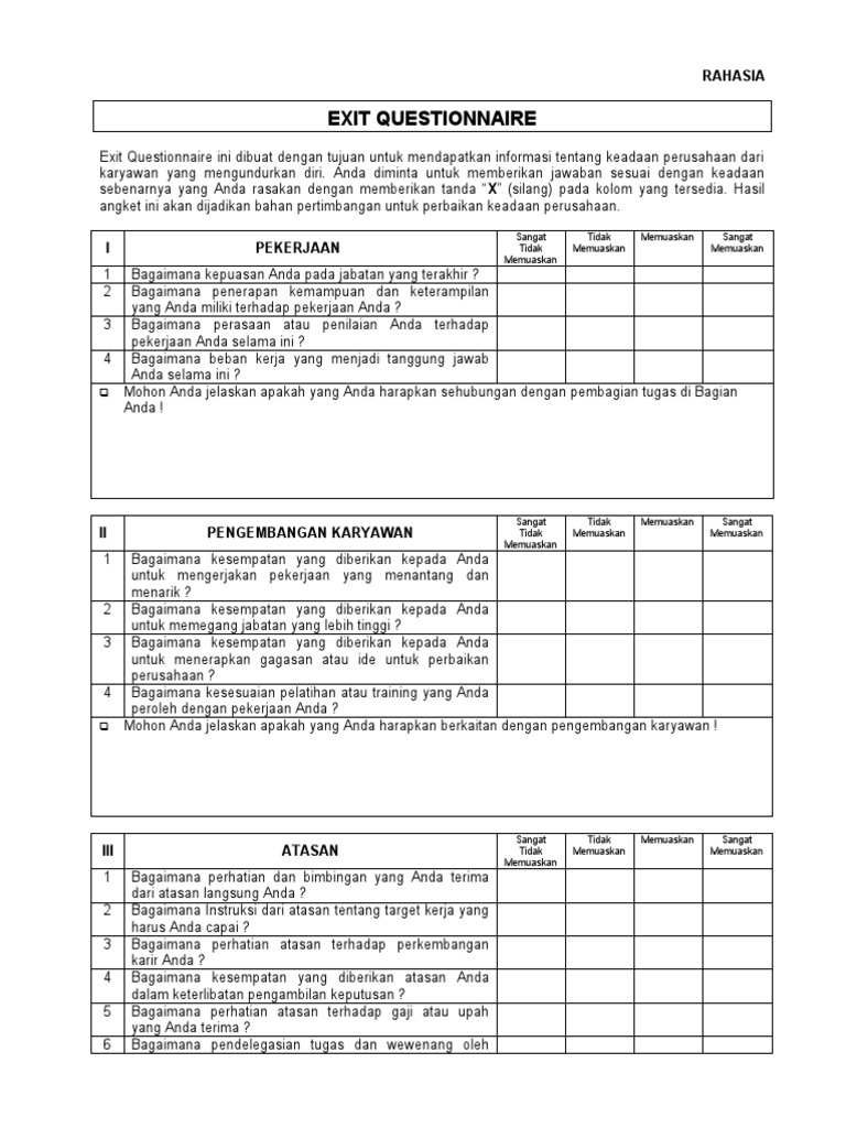 Exit-Interview Contoh | PDF