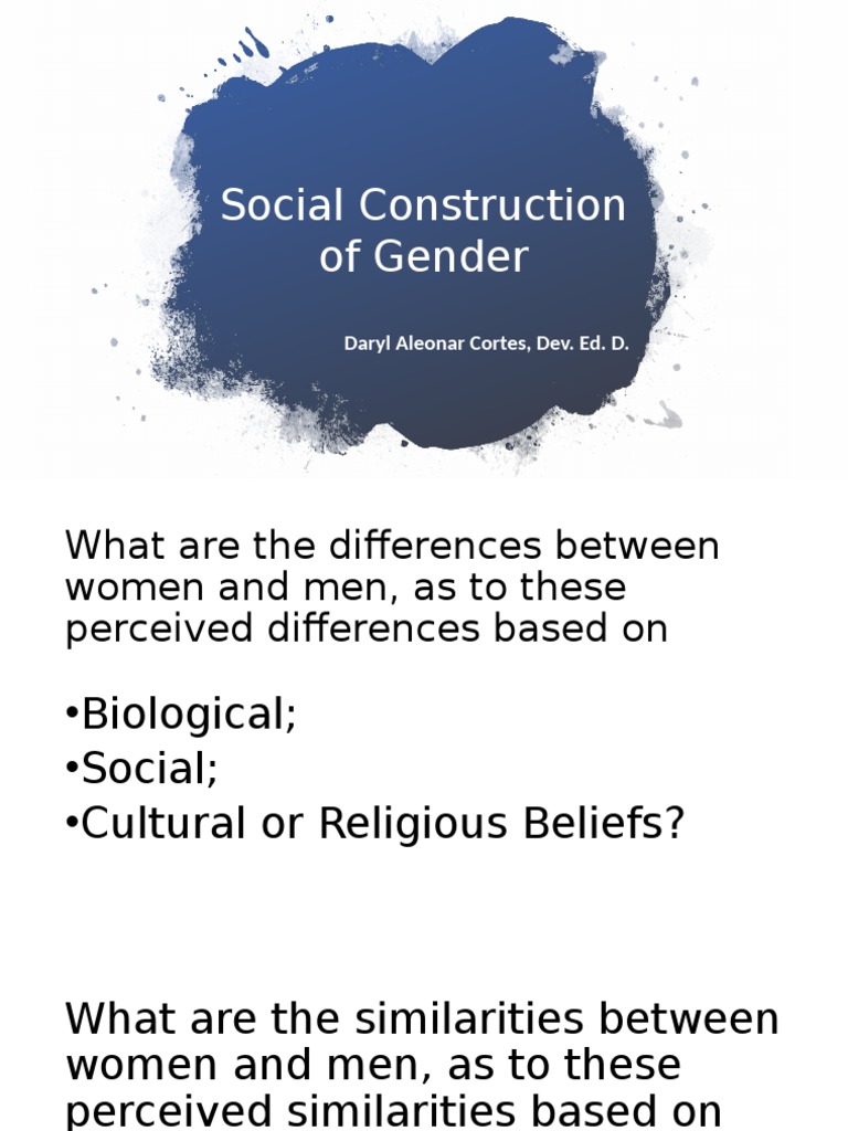 Gender: Social Constructs and Bias | PDF | Gender | Gender Studies