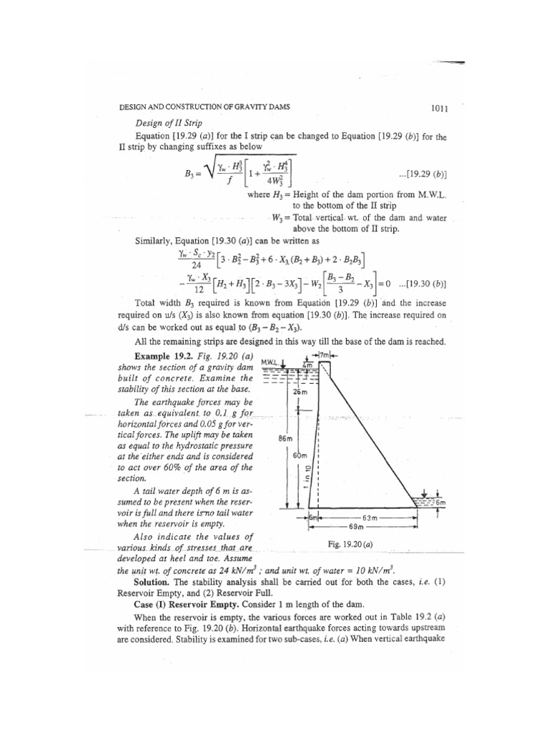 Gravity Dam Problem | PDF