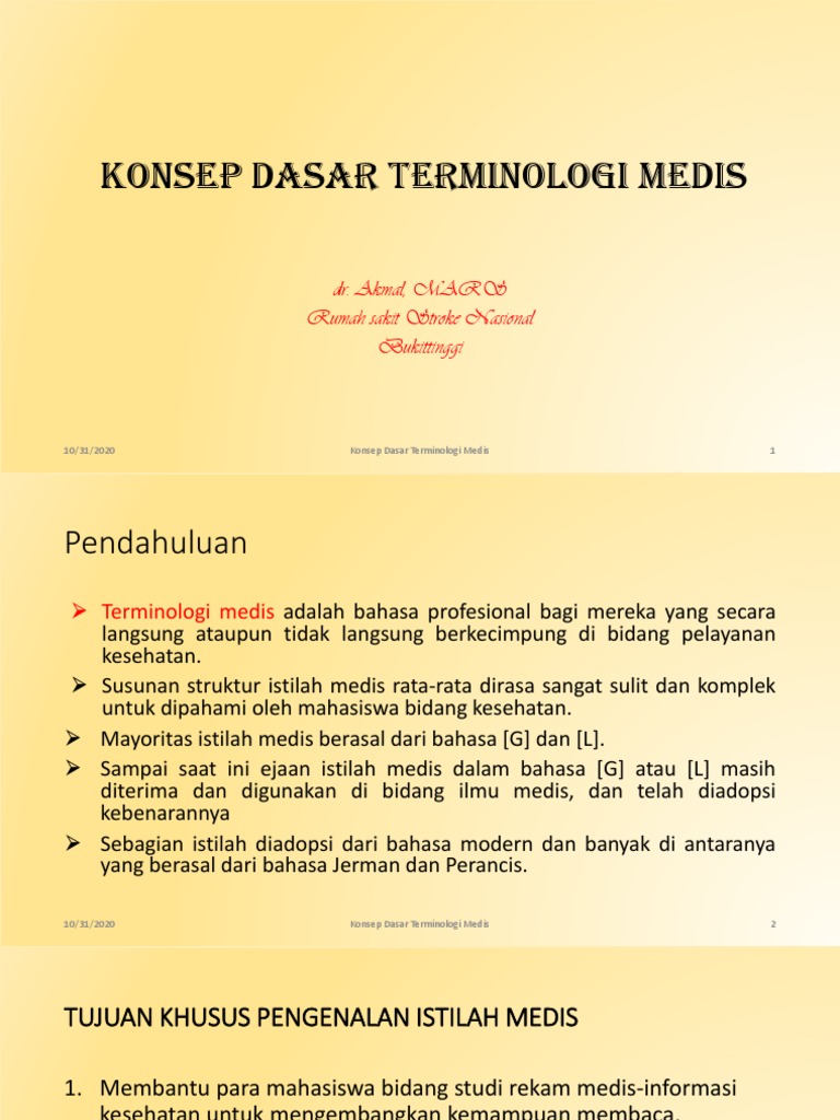 Dasar-Dasar Terminologi Medis | PDF | Kesehatan Holistik