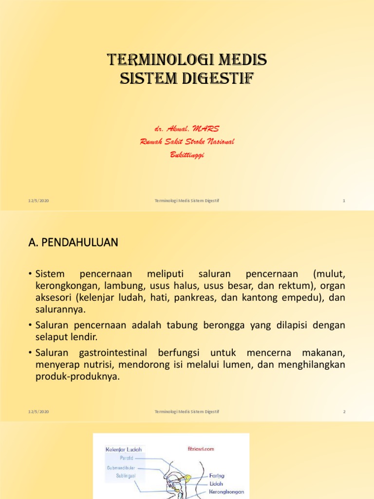 Terminologi Medis Sistem Pencernaan | PDF