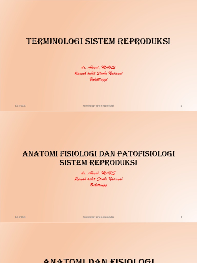 Terminologi Sistem Reproduksi Manusia | PDF | Kesehatan Holistik ...