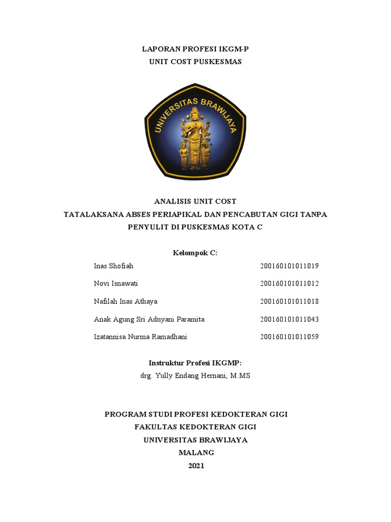 Laporan Unit Cost | PDF