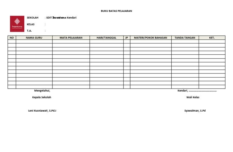 Buku Batas Pelajaran | PDF