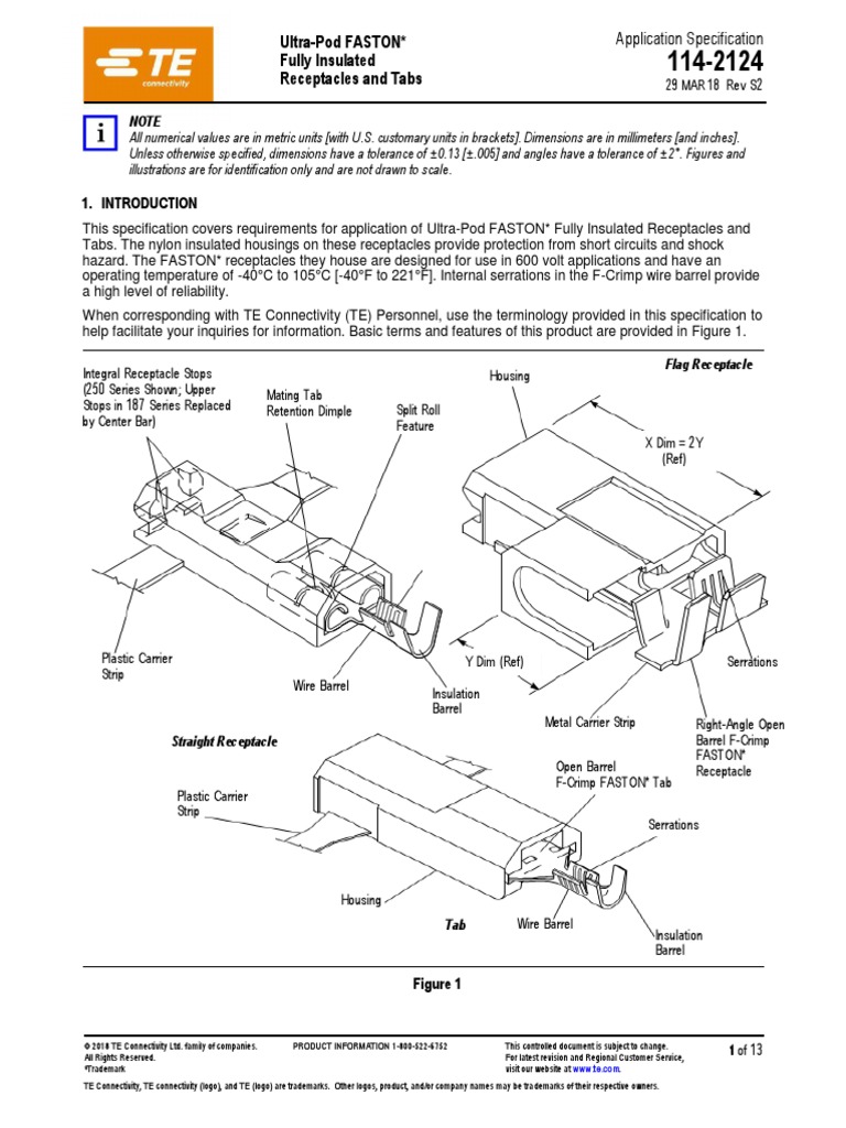 Ultra-Pod FASTON Fully Insulated Receptacles and Tabs: Application ...